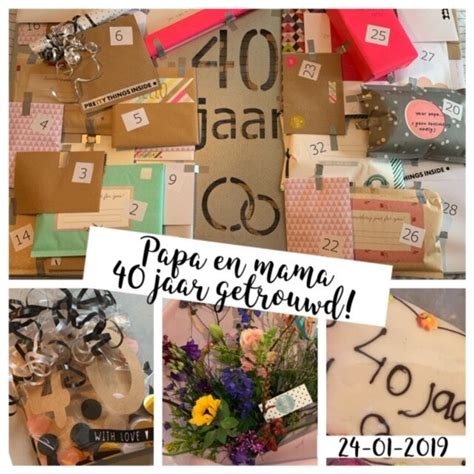 Kado Voor Ouders 40 Jaar Getrouwd Gefeliciteerd Tante