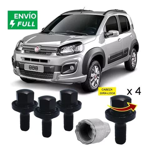 4 Birlos Seguridad 12 X 1 25 Mm Fiat Uno Envio Full Meses sin interés