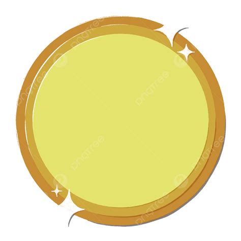 70s Borde Marco Hippie Miedoso Divertido Amarillo Círculo Brillante PNG