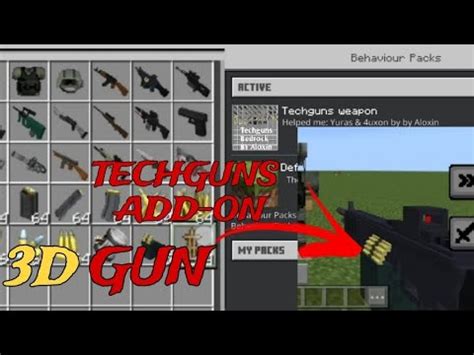 3D GUNS MOD FOR MINECRAFT BEDROCK EDITION 1 20 TECHGUNS WEAPON ADD