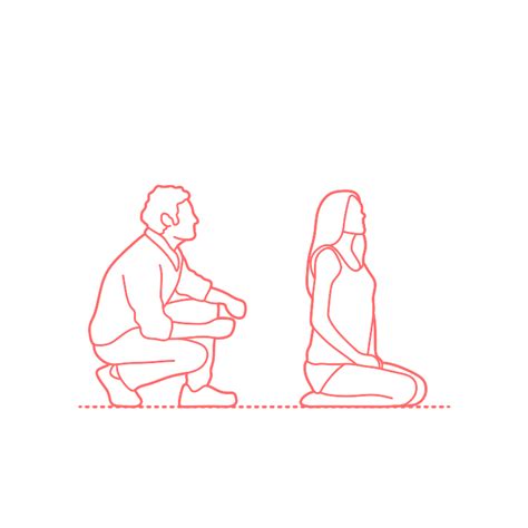 How To Draw A Person Sitting On Their Knees