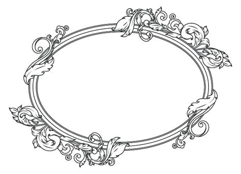 Premium Vector Oval Filigree Border Decorative Vintage Flourish Frame
