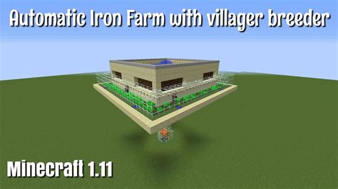 Minecraft Automatic Iron Farm With Villager Breeder Iron Golem