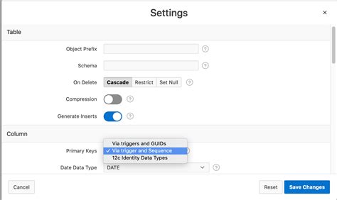 Oracle APEX Quick SQL Primary Key Generator Traust