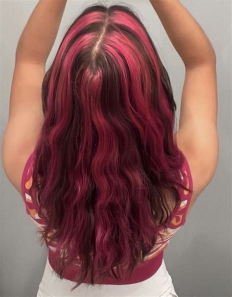 Pink Highlights Draculaura Hair Inspo Pink Hair Dye Red Hair Inspo
