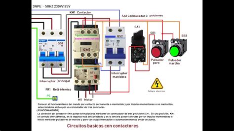 Circuitos Basicos Contactores Marcha Paro Selector YouTube