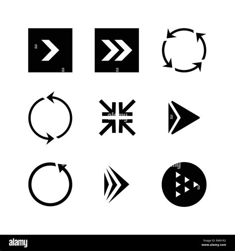 Conjunto De Flechas Vectoriales Negro Icono De Flecha Icono De Vector