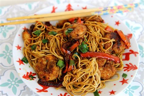 Recette de Nouilles sautées aux crevettes par Ladyhel