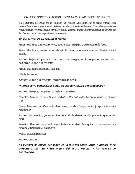 ladrón neumonía Todos los años dialogos en ingles en un salon de clases