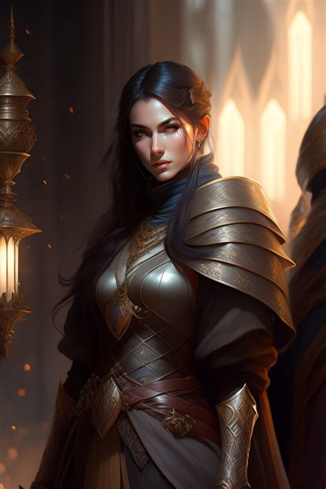 Lexica Female Cleric In Center Dnd Fantasy Gray Short Hair