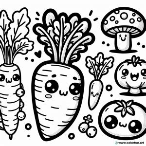 Coloriage de légumes d automne à Télécharger ou à Imprimer gratuitement