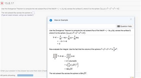 Solved Use The Divergence Theorem To Compute The Net Outward Chegg