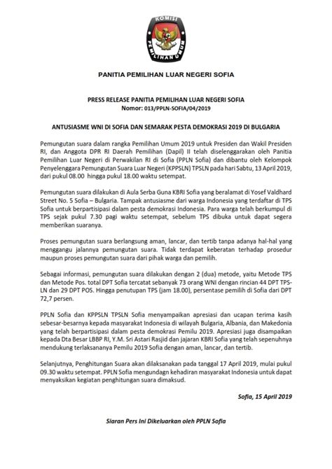 Detail Contoh Press Release Pemerintahan Koleksi Nomer