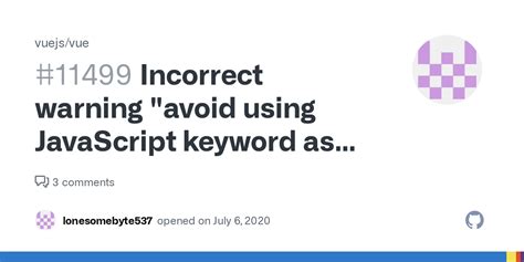 Incorrect Warning Avoid Using JavaScript Keyword As Property Name If