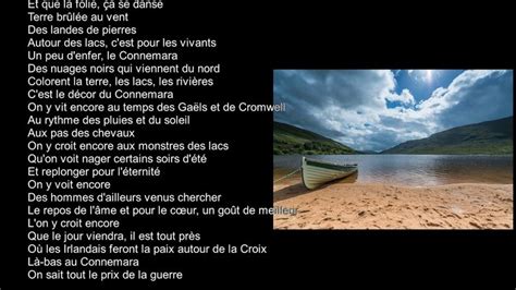 Les Lacs Du Connemara Paroles Michel Sardou In 2022 Parole