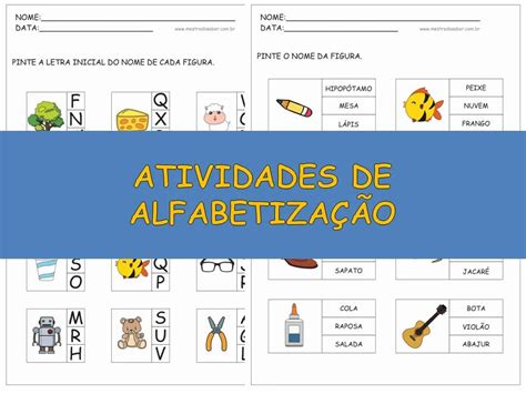 Atividades de Alfabetização para Imprimir Mestre do Saber verloop io