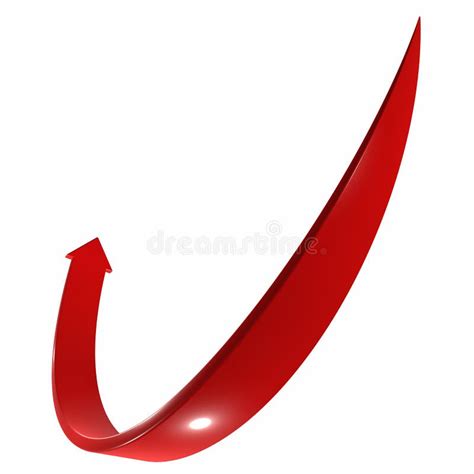 Curva roja de la flecha 3d stock de ilustración Ilustración de flecha