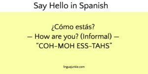 Ways To Say Hello In Spanish Listen To The Audio