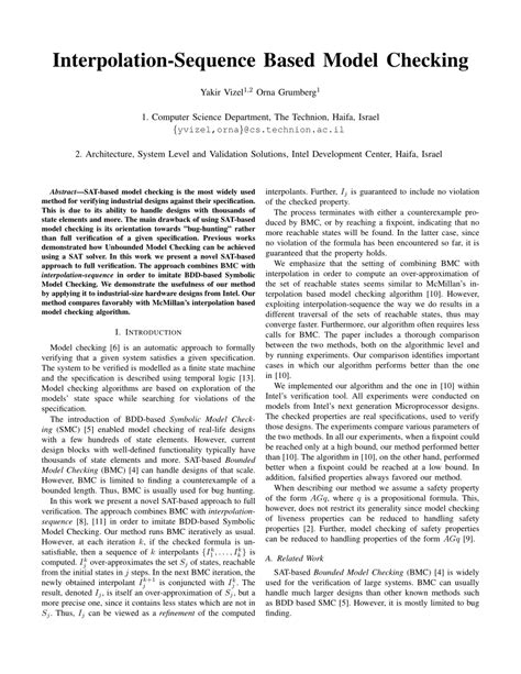 pdf interpolation sequence based model checking
