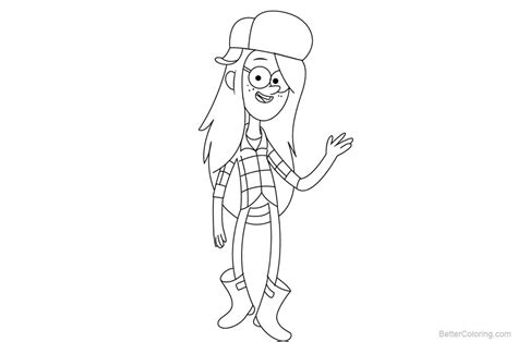 Wendy Gravity Falls Free Coloring Pages Sketch Coloring Page The Best