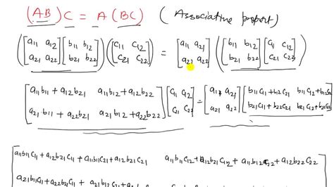 solved prove the associative law of multiplication for 2 ×2 matrices that is let a [ a11 a12