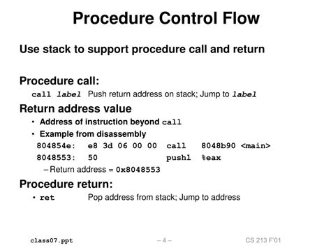 ppt machine level programming iii procedures sept 18 2001 powerpoint presentation id 3131551