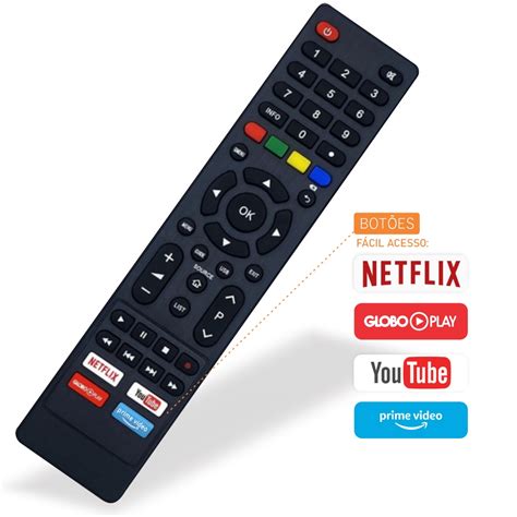Controle Remoto Para Philco Smart Tv Todas Prime Video Netlix Globoplay