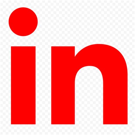 HD Red Linkedin IN Icon Text Symbol Sign PNG Symbols Text Symbols Icon