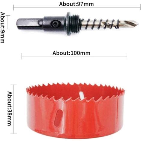Scie cloche et trépan Scie cloche bi métal HSS avec tige pour bois et