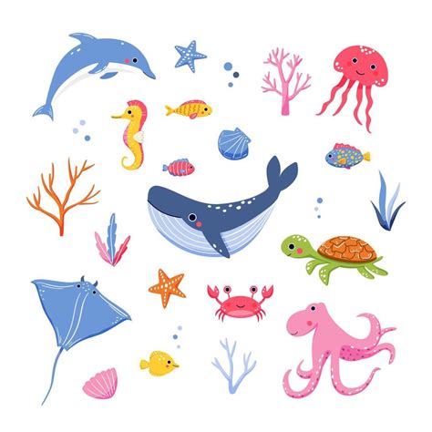 Dibujos De Arrecifes De Coral Marinos