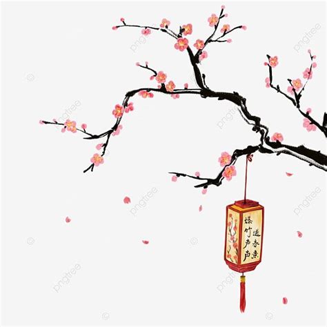 Plum Blossom White Transparent Winter Plum Blossom Lantern Red Lantern