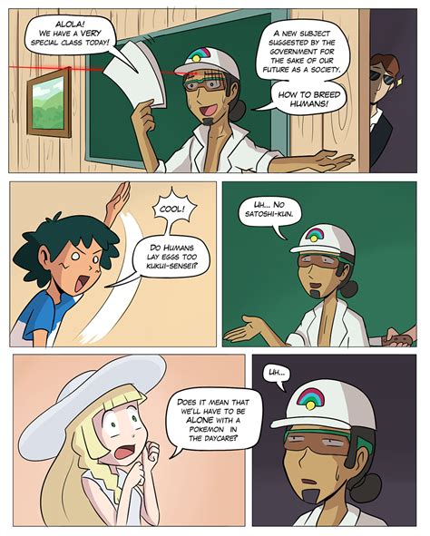 Post 2049872 Ash Ketchum Comic Lillie Porkyman Professor Kukui RaicoSama