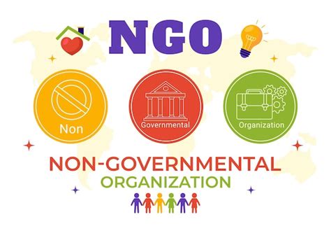 Ilustração do vetor de ong ou organização não governamental para