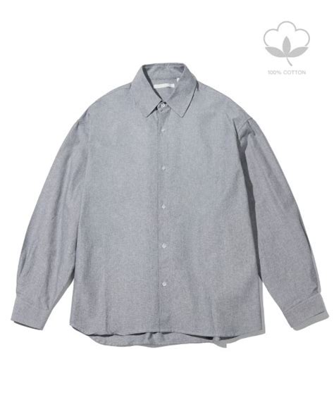 Musinsa Kiimuir Pure Cotton City Boy Loose Fit Oxford Shirt Gray