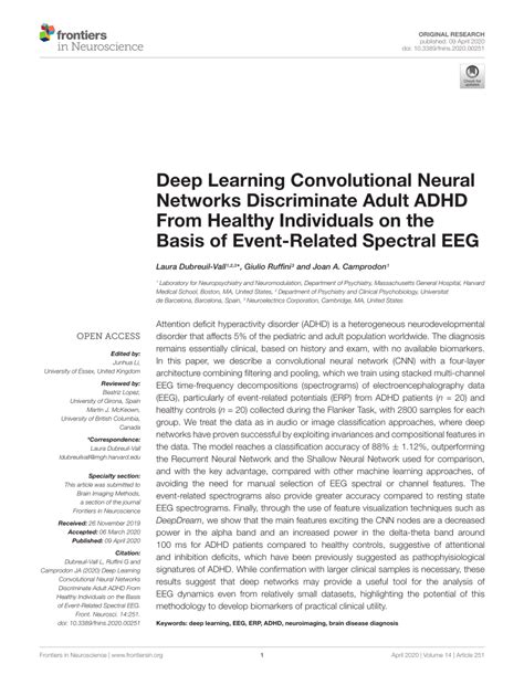 pdf deep learning convolutional neural networks discriminate adult adhd from healthy