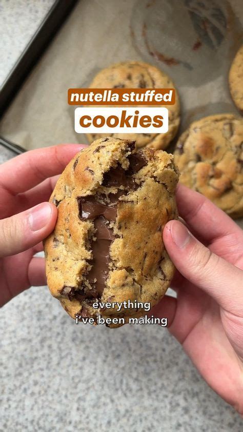 Nutella Stuffed Cookies Ash Baber Recipe In 2024 Nutella Recipes