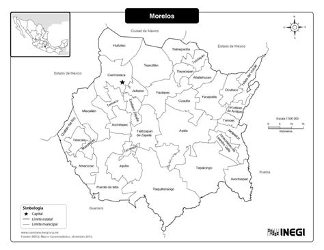 Mapa de Morelos con municipios Estado de Morelos México Mapas top
