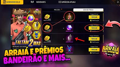 URGENTE LOJA DO ARRAIÁ PEGUE O EMOTE BANDEIRÃO CUBO GRÁTIS MOCHILA