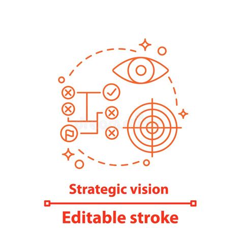 Icono De Concepto De Visión Estratégica Ilustración del Vector