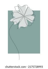 Hand Drawn Line Flower Vector Minimal Stock Vector Royalty Free