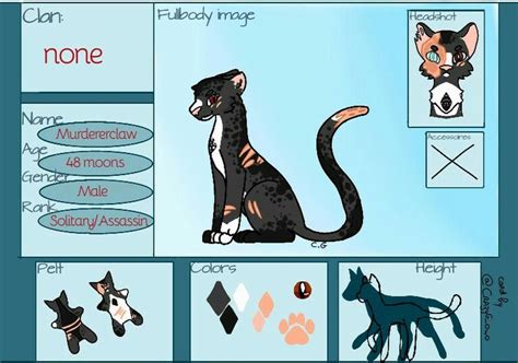 New Ref Sheet Of My Warriors Cats Oc Uu I Love Him Warrior Cat Warrior Cat Oc Cat Oc