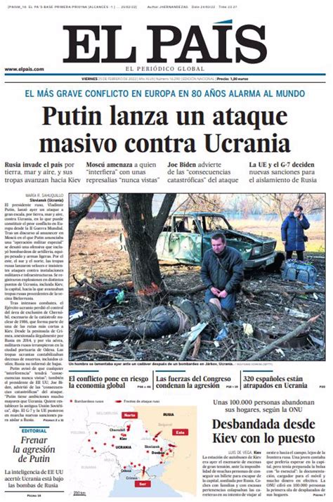 Portadas de los periódicos del viernes 25 de febrero
