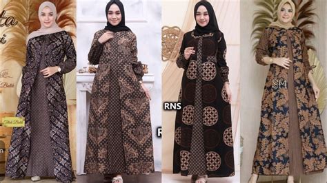 Model Gamis Batik Kombinasi Terbaru YouTube