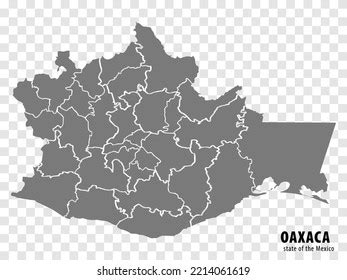 State Oaxaca Mexico Map On Transparent