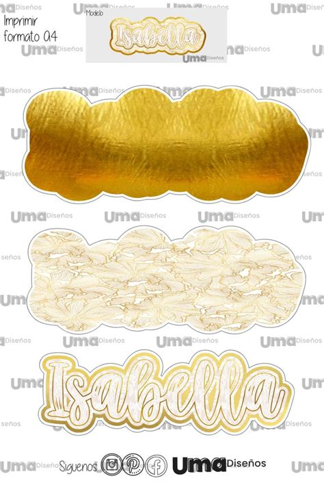 ISABELLA Nombre Personalizado Cake Topper Para Imprimir Topo D Bolo