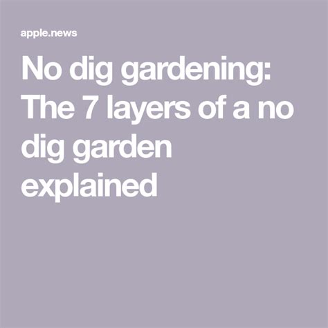 No Dig Gardening The 7 Layers Of A No Dig Garden Explained Country