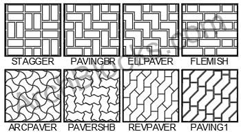 ArchBlocks Hatch Patterns Brick And Pavers AutoCAD