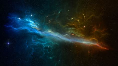 Digital Art Space Colorful Nebula Medusa Nebula Stars Galaxy HD