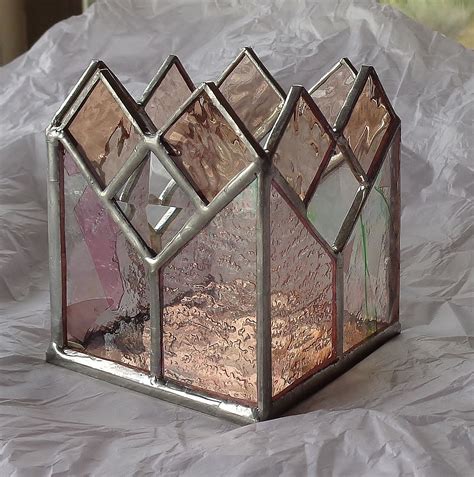 Stained Glass Wall Mount Pair of Candle Holders Panels Home Décor Home