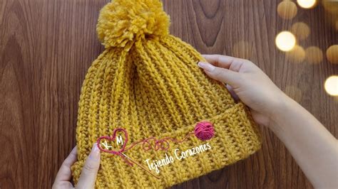 GORRO A CROCHET EN TODAS LAS TALLAS MUY FÁCIL Y RÁPIDO DE TEJER